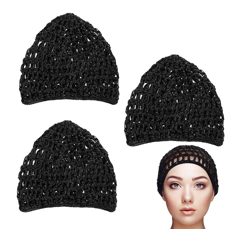 Dekori Hair Net Night Hair Cap Hair Net Hair Cap Set of 3 Crochet ...