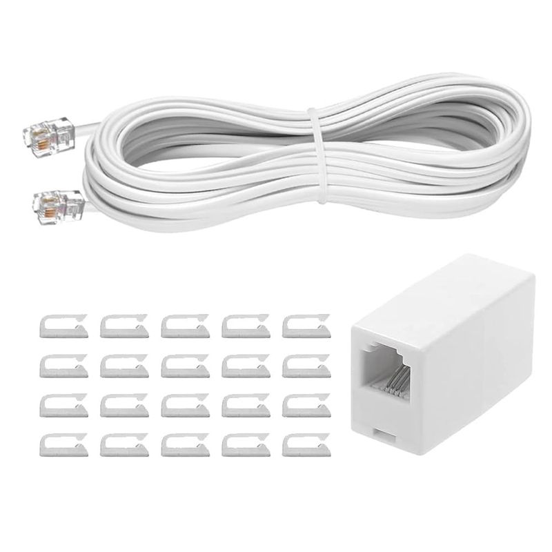 7.7m Modular Cable Telephone Wire Telephone Cable RJ11 6P4C Telephone ...