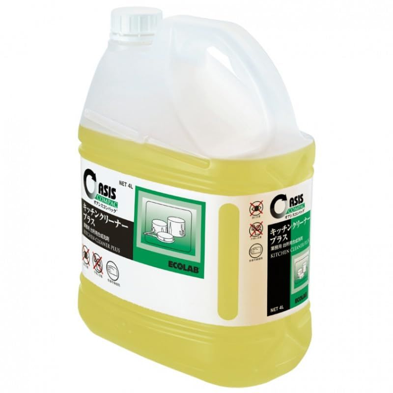 Ecolab Kitchen Cleaner Plus 1.6 gal (4 L) x 2 Bottles Commercial Use ...