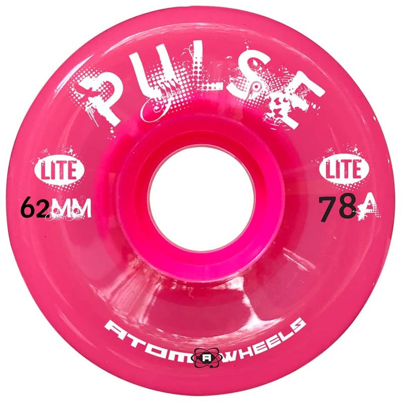 Atom Skates Outdoor Quad Roller Wheels 78A Atom Pulse Lite 62x33 Pink ...