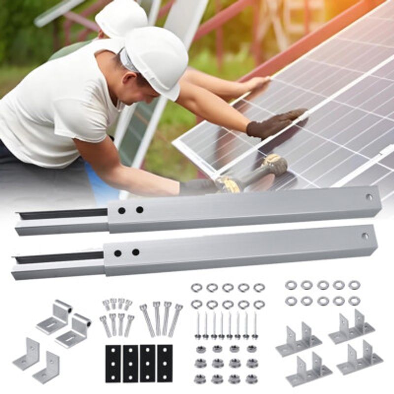 Adjustable Solar Panel Tilt Mount Brackets for Roof RV Boat Off-Grid ...