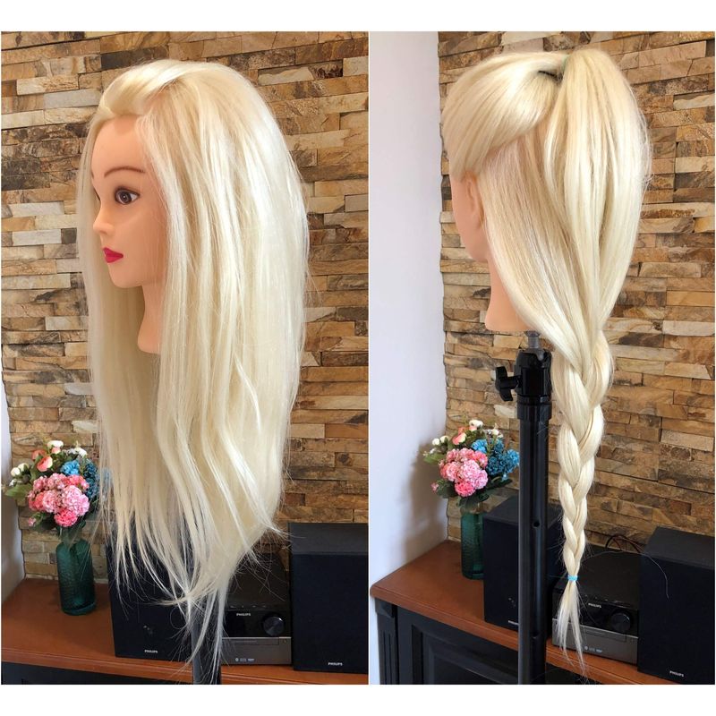 Professional 22 Inches Long 70% Real Human Hair Hairdressing Equipment ...