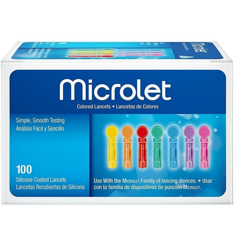 Microlet Colored Lancets 100 Each ( 3 pack) - Online Marketplace ...