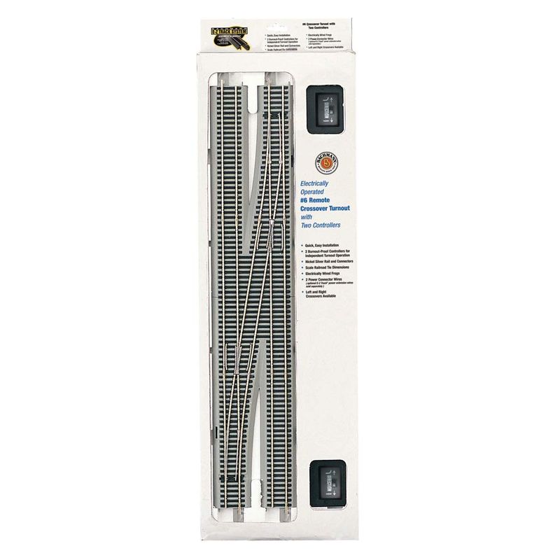 Bachmann Trains - Snap-Fit E-Z TRACK #6 REMOTE CROSSOVER TURNOUT ...