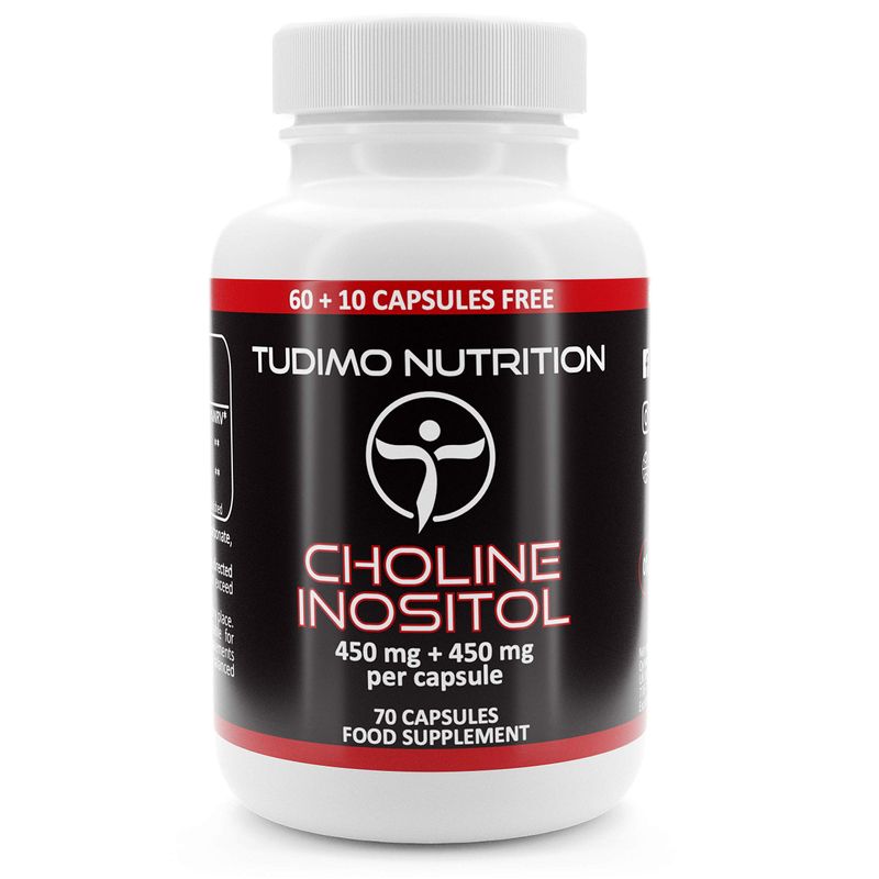 Choline Inositol Capsules - 900mg (450 mg + 450 mg) per Capsule - 70 ...