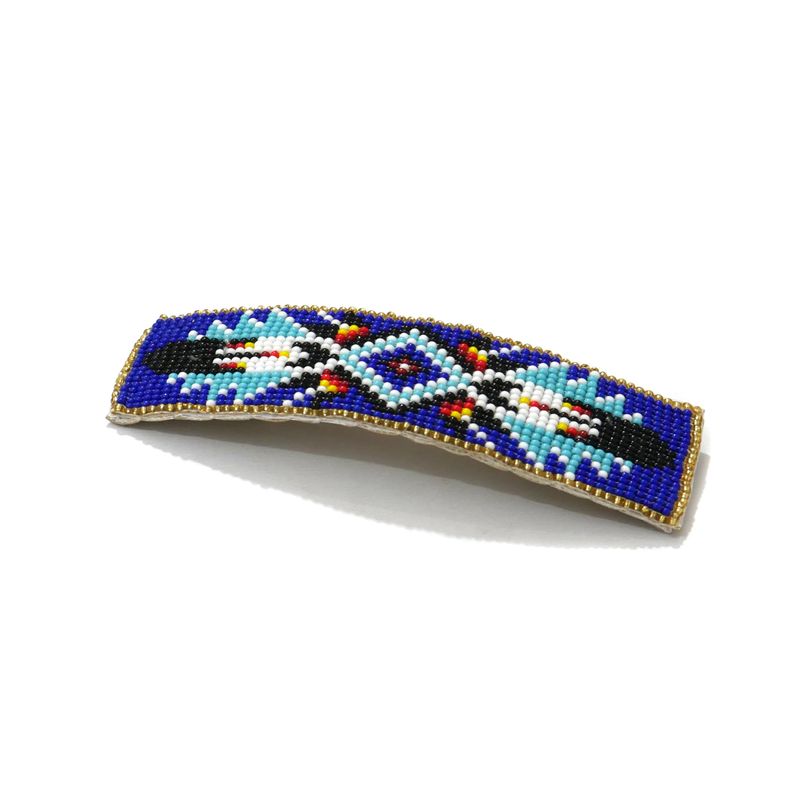 Beaded Hair Clips Native American Style Handmade Collection (Blue ...