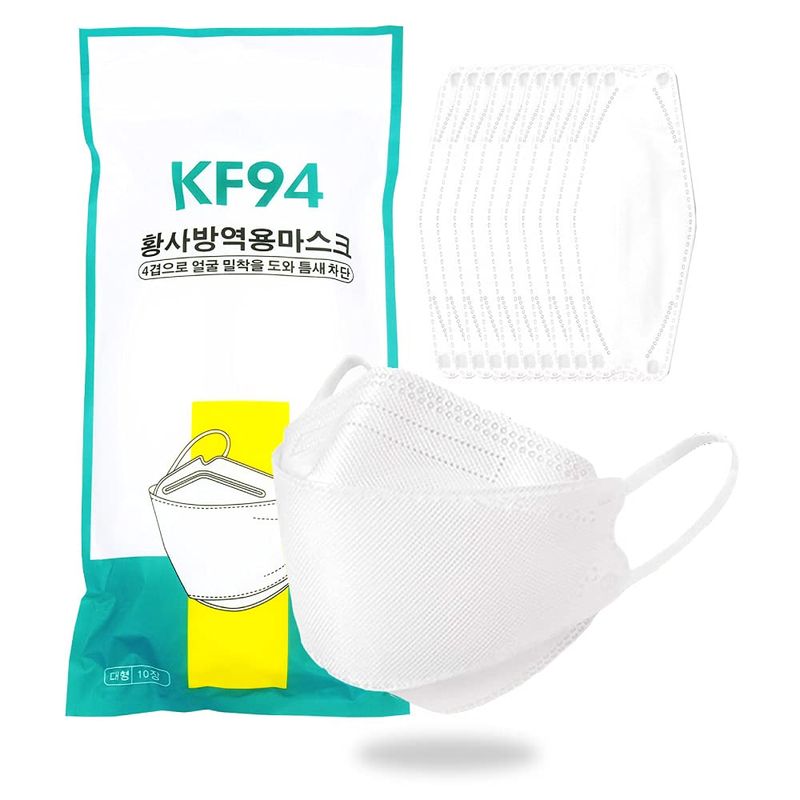 KF94 Korean Mask, 10 Pieces, Non-Woven Fabric, Lipstick, Easy Breath ...