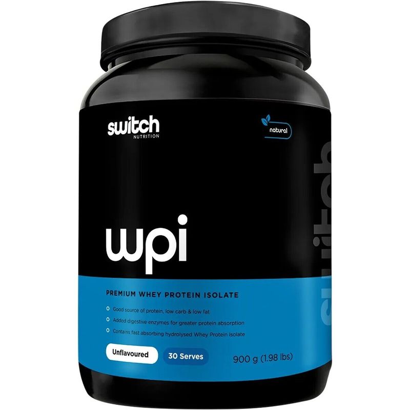 New Switch Nutrition WPI Premium Whey Protein Isolate Unflavoured 900g ...