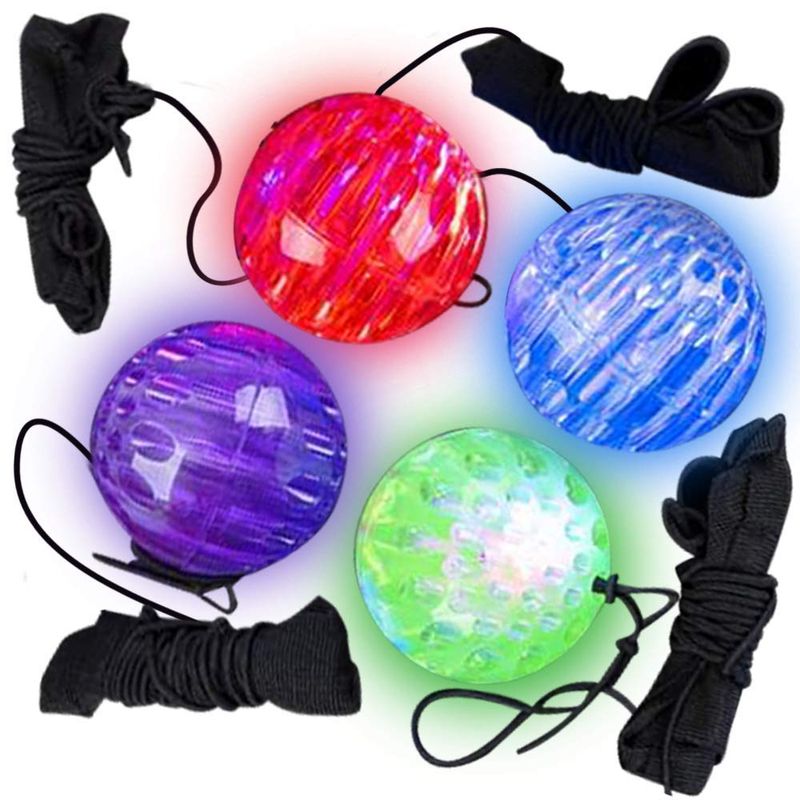 ArtCreativity Light Up Orbit Wrist Balls, Set of 4, Light up Balls with ...