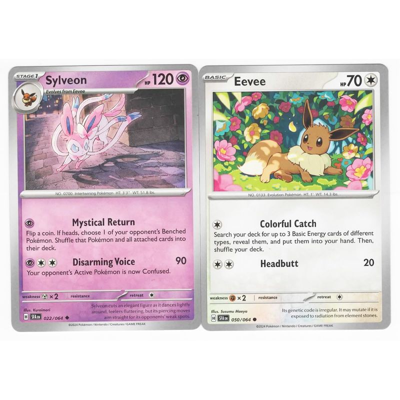 Sylveon & Eevee 022/064 - Shrouded Fable – Pokemon 2 Card Lot - EveryMarket