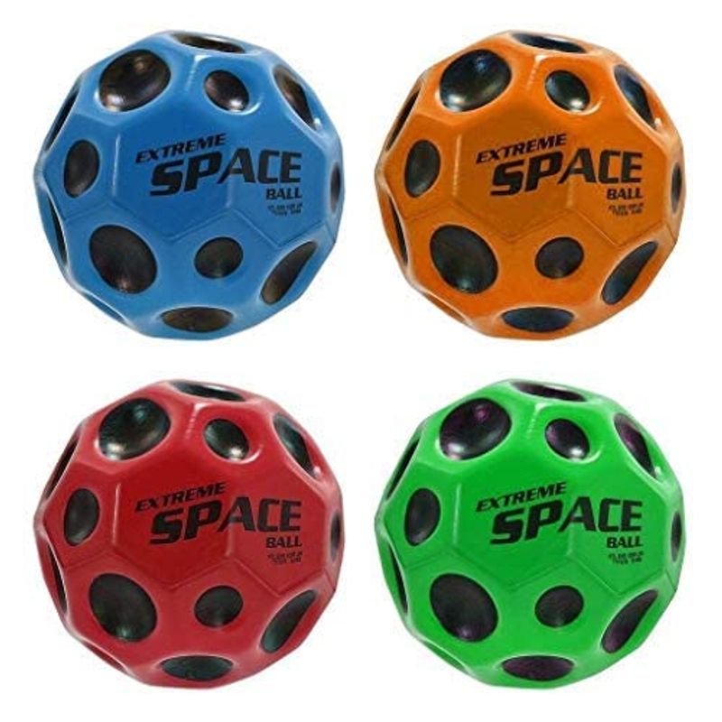 Toyland® Pack Of 4-6.5cm (2.5") Space Balls With Extreme High Bounce ...