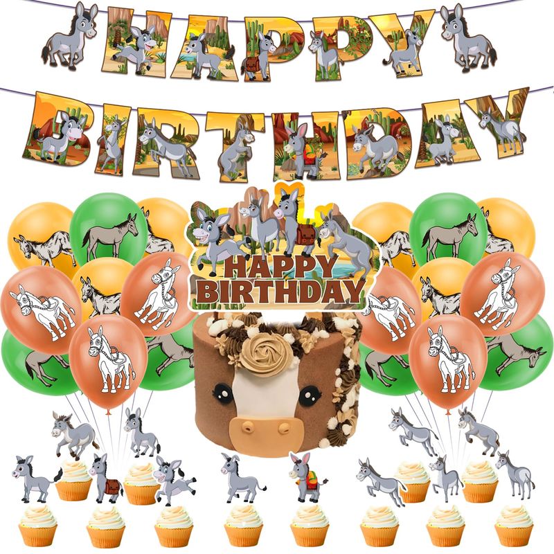 Donkey Birthday Party Decorations Donkey Party Supplies Includes Animal ...