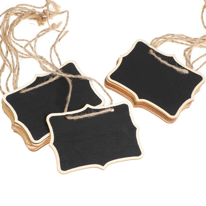 Mini Chalkboard Tags with String, 12 Pack Small Chalkboard Tags Hanging ...