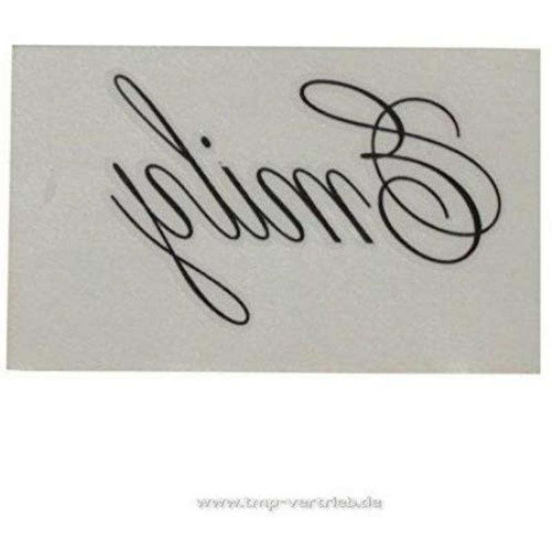 1 x Emil / Emily Name Tattoo - Lettering in Black - Temporary Body ...