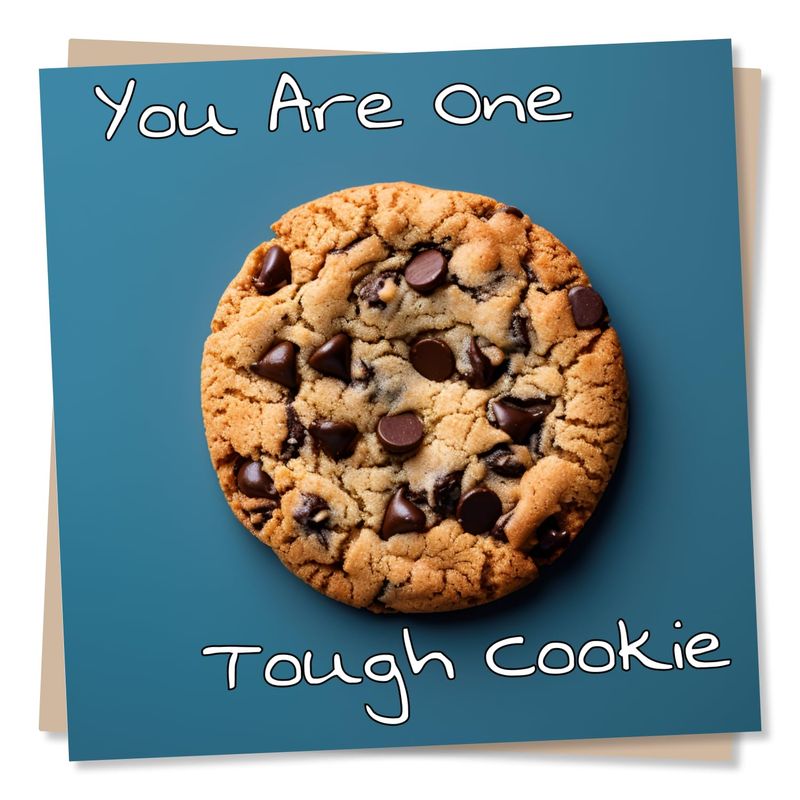 Cute Appreciation Card in Cookie Design - You Are One Tough Cookie ...