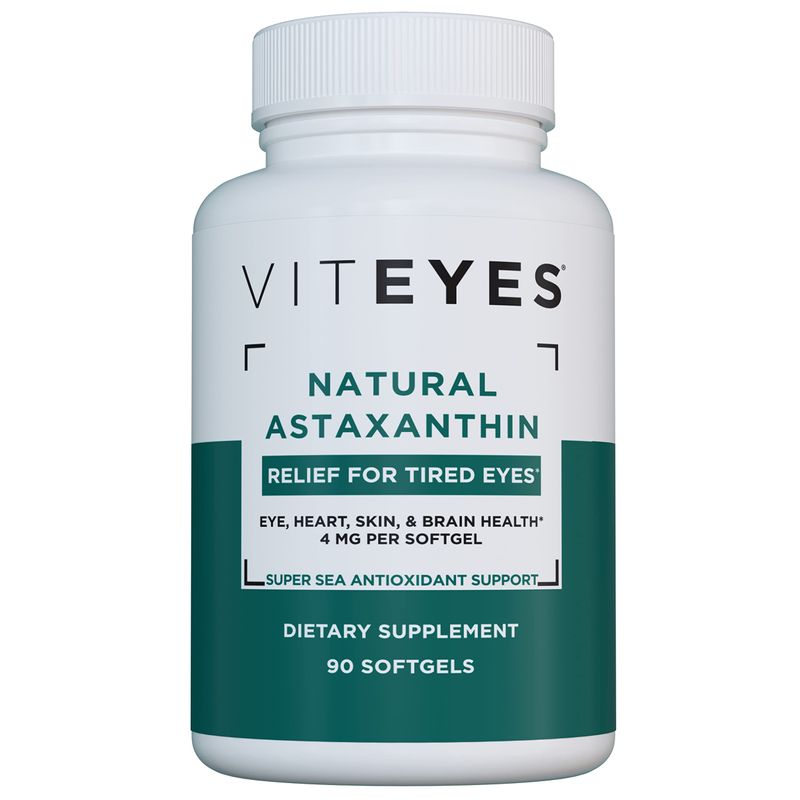 Viteyes Natural Astaxanthin, Relieve Tired Eyes & Eye Strain, Sourced ...
