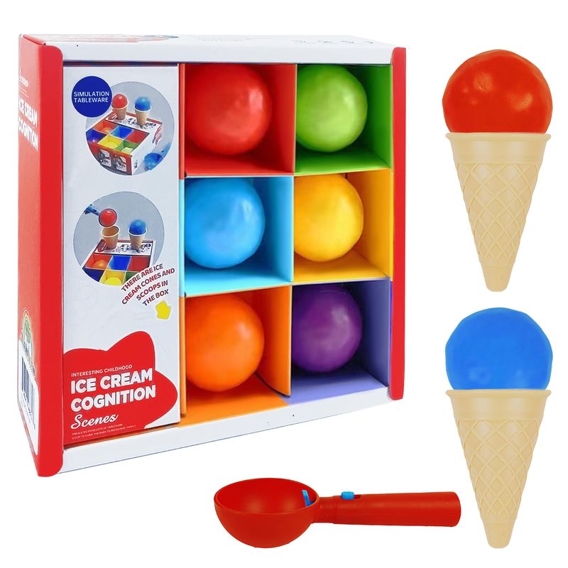 Ice Cream Toy (9 Pcs) - Pretend Play Toys for Toddlers- Multi Color Ice ...