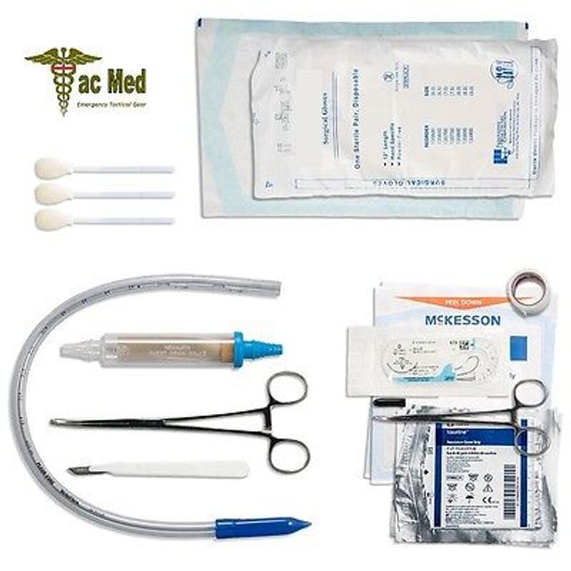 Tac Med Tactical Emergency Medical Chest Tube Thoracostomy Kit Heimlich ...