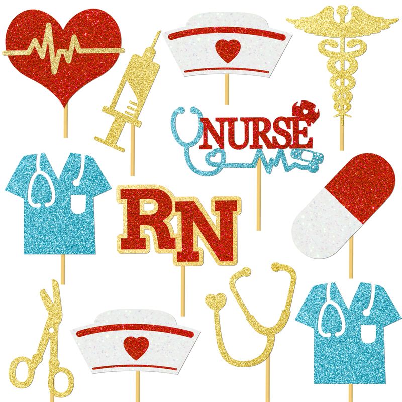 28Pcs Nurse Party Centerpiece Sticks Nurse Graduation Decorations ...