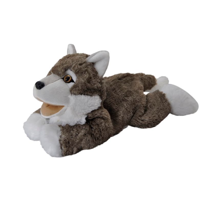 The Petting Zoo Wolf Hand Puppet Stuffed Animal Plushie, Gifts for Kids ...