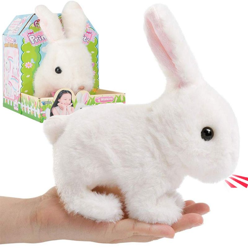 Liberty Imports Plush Bunny Rabbit Pet Electronic Toy - Walking ...