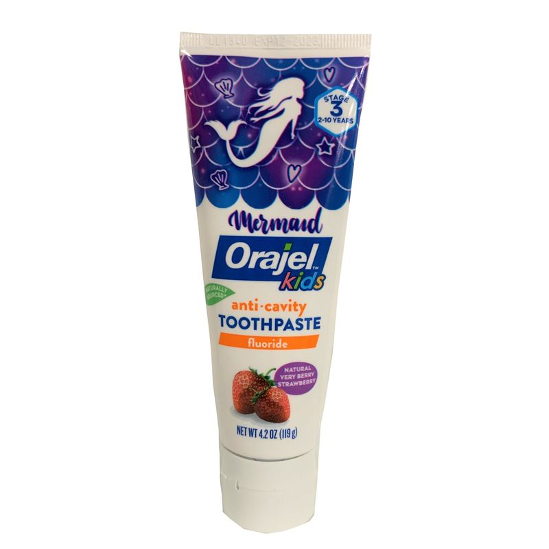 Orajel Kids Fluoride Toothpaste - 1 of Mermaid or Unicorn - Strawberry ...