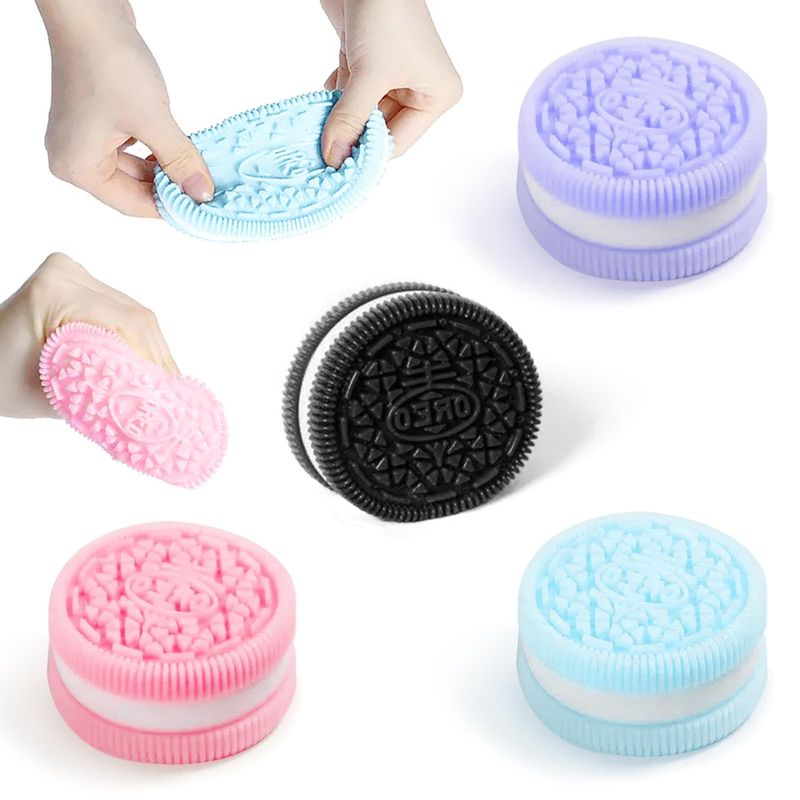 4Pcs Oreo Biscuit Stress Relief Toy, Taba Squishy for Oreo, Pinching ...