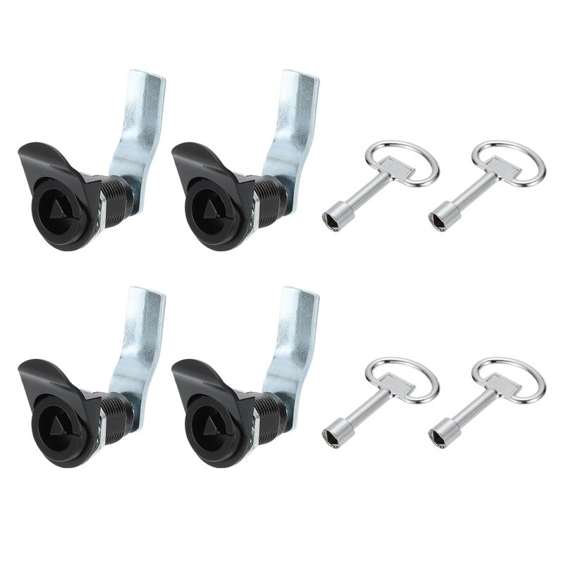 PATIKIL Triangle Cam Locks Set of 4 Tubular Cabinet Drawer Locks Fits 1 ...