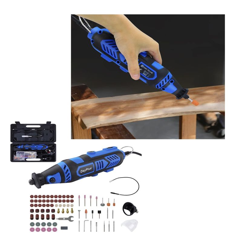 Corded Rotary Tool Mini Grinder, with 80 Pcs Accessories, 135W Power ...