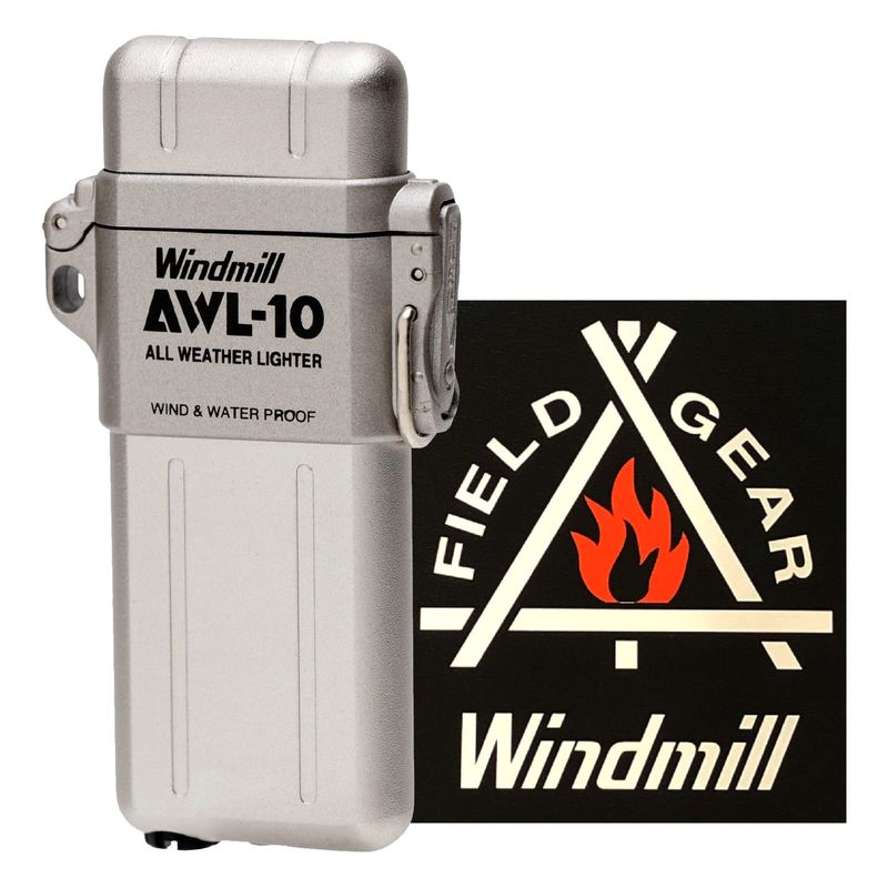 Windmill 307-3001K Turbo Lighter Silver AWL-10 with Logo Sticker ...