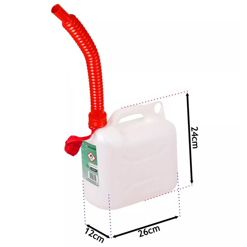 SPARES2GO 5 Litre Fuel Can Petrol Diesel Jerry Canister with Flexible ...