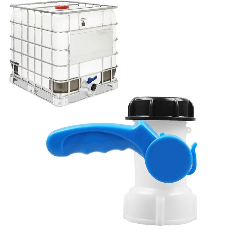 IBC Water Tank Universal Adapter, IBC Outlet Valve 62 mm, IBC Flap ...
