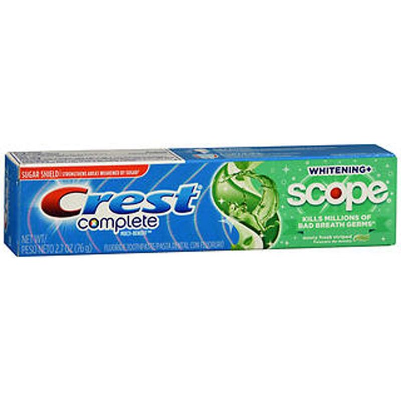 Crest Complete Whitening + Scope Fluoride Toothpaste Minty Fresh - 2 ...