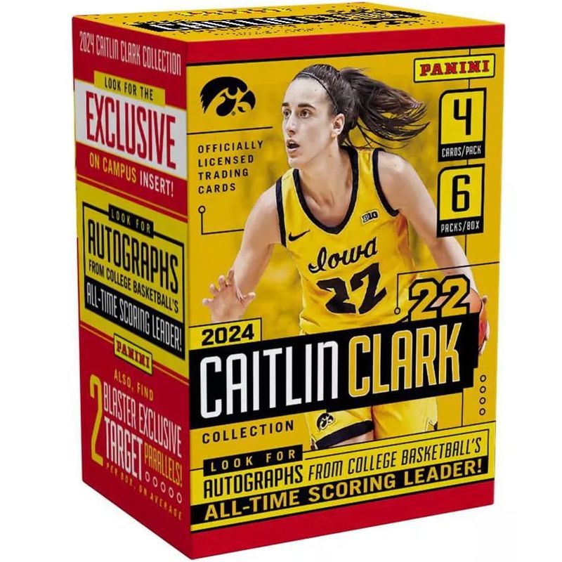 Panini Caitlin Clark Collection Basketball Trading Card Blaster Box ...