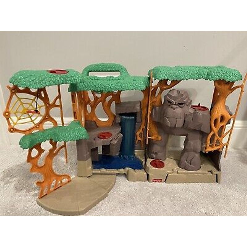 Fisher Price Imaginext Gorilla Mountain Jungle Safari Playset Lights ...