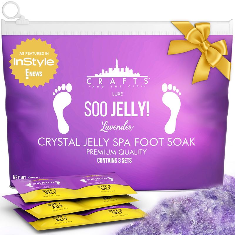 Crafts And The City SOO Jelly Pedicure Packs - Pedicure Foot Soak For Feet - Moisturizing Jelly ...