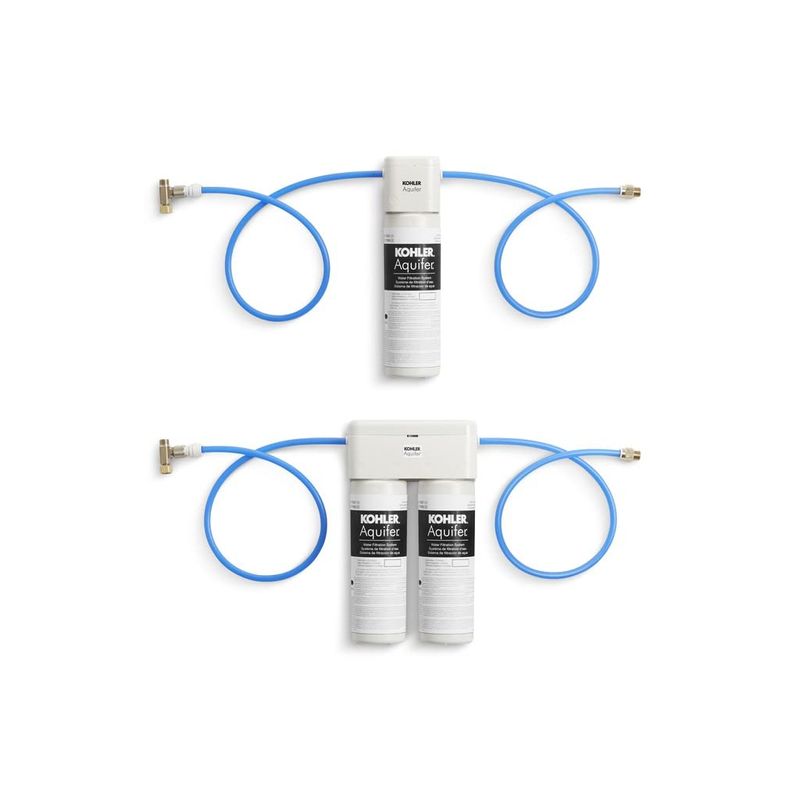 KOHLER 77685-NA Aquifer Single Cartridge Water Filtration System, Water ...