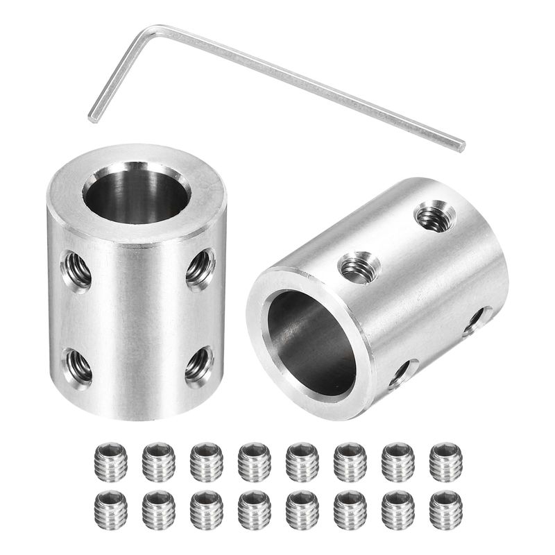 sourcing map Rigid Screw Coupling 10mm to 12mm Shaft Coupler Connector ...
