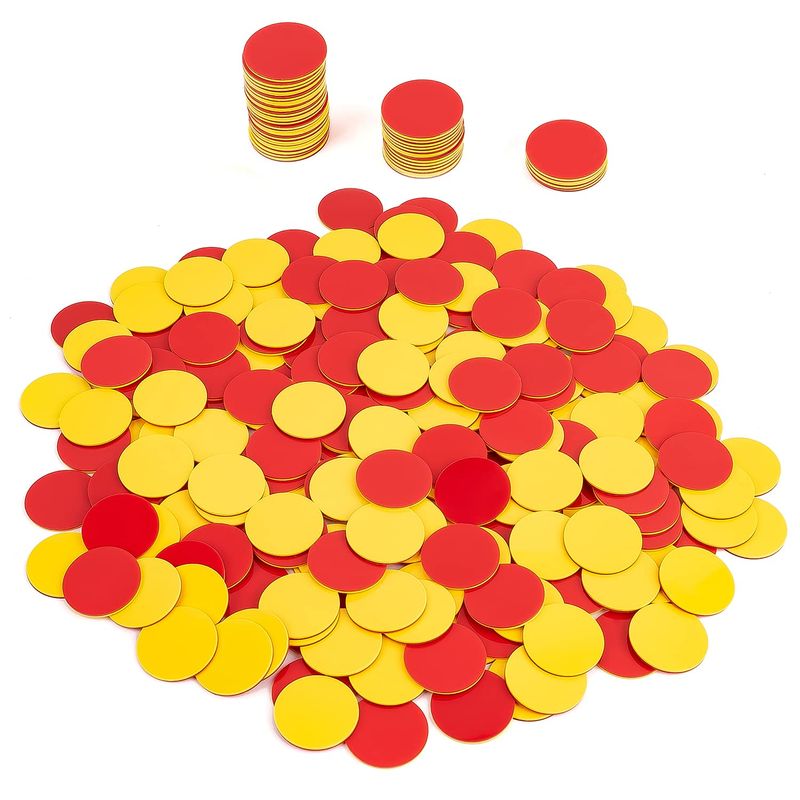 stochastic Box Round Math Counters,Plastic Two Color Counter Yellow Red ...
