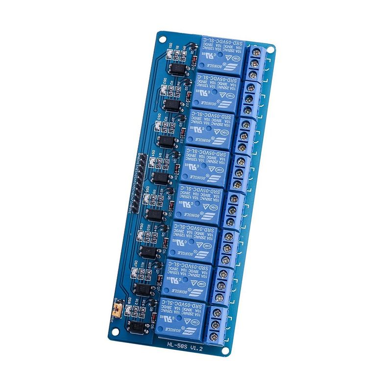 ELEGOO 8 Channel DC 5V Relay Module with Optocoupler for Arduino UNO R3 MEGA R3 Project 1280 DSP ...