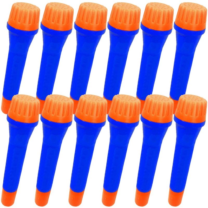 ArtCreativity 5.5 Inch Toy Microphone Set for Kids, Set of 12, Orange ...