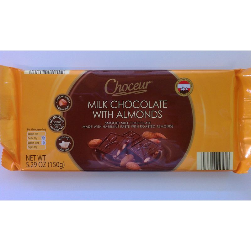 Choceur Milk Chocolate With Almonds 5.29 OZ (2 Pack) - Online ...