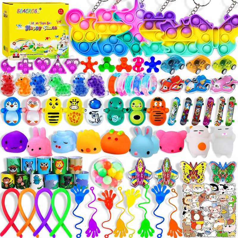 145 Pcs Party Favors for Kids, Pop Fidget Toys Pack, Goodie Bags ...