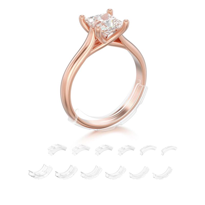 TUZAMA Invisible Ring Sizer Adjuster for Loose Rings Women Men-12 Pack ...