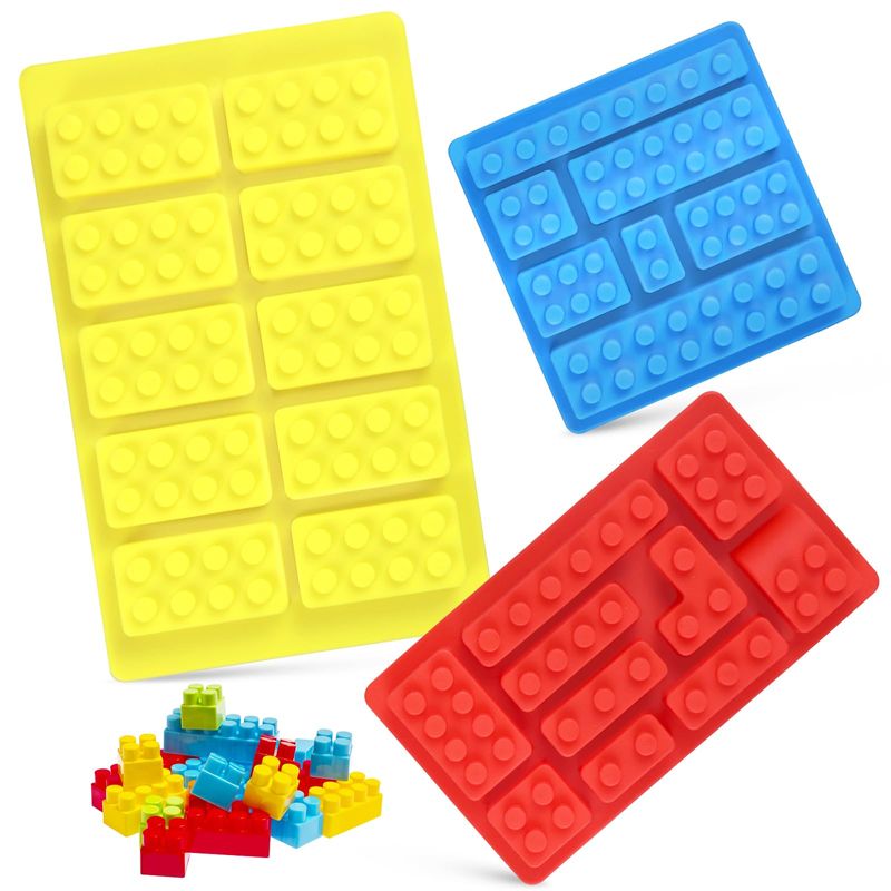 3PCS Chocolate Silicone Mold Candy Chocolate Baking Molds Building ...