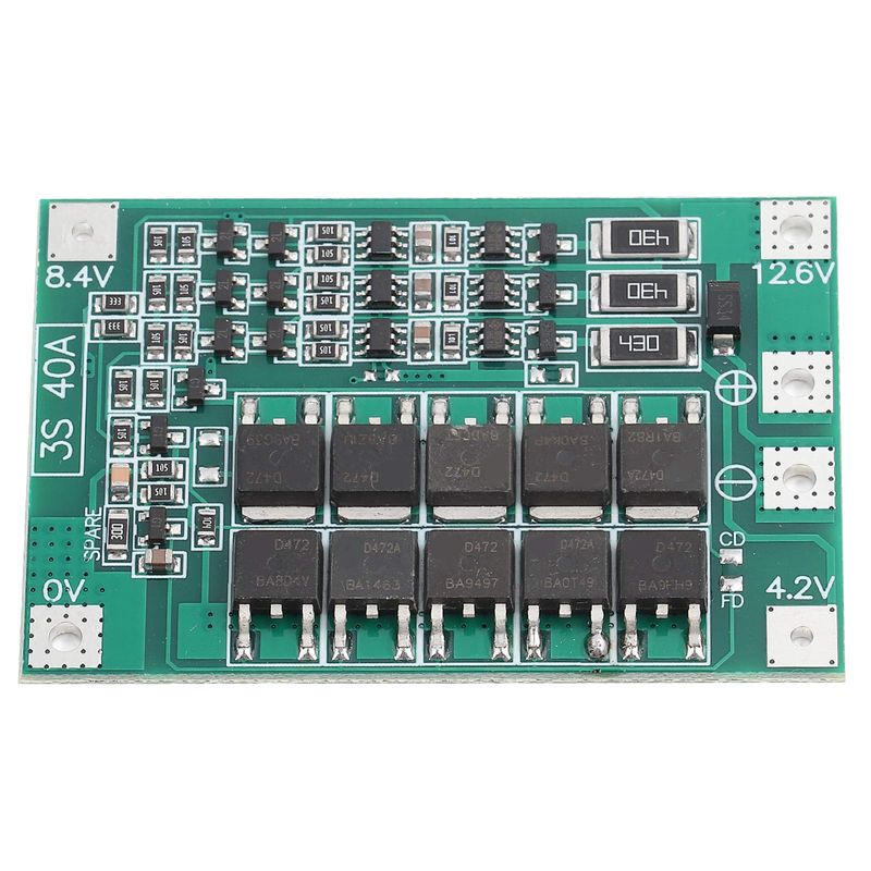 PCB Board, 3s 12v 40a Lithium Battery Board with Balance Charging for ...