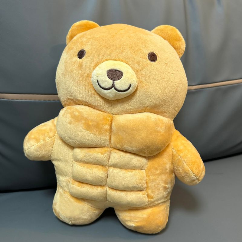 Arkdorz Muscle Teddy Bear Plush Toy,Kawaii Muscle Bear Stuffed Animal ...