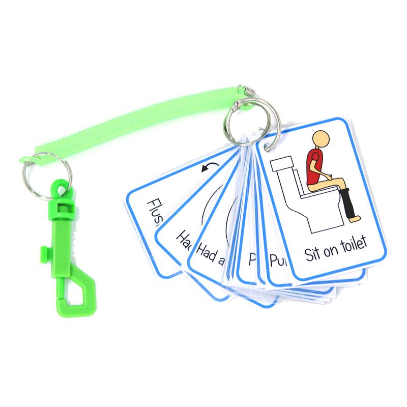 Toilet Training Routine Flash Cards & Bungee - Visual Aid reminder for ...