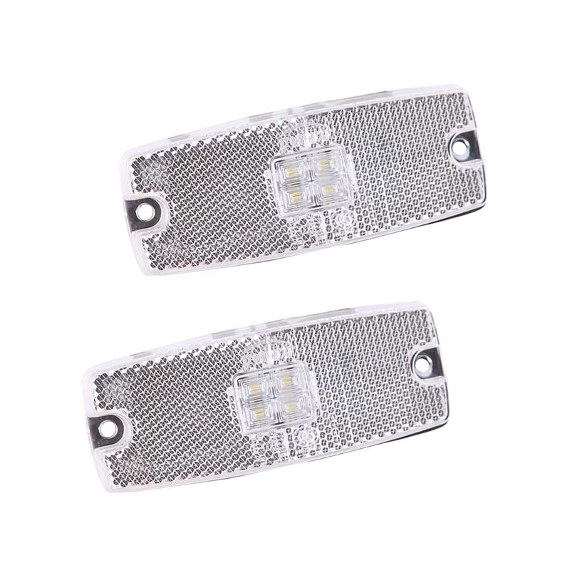 AOHEWEI 2 x White Trailer Side Marker Lights LED Truck Front Position ...