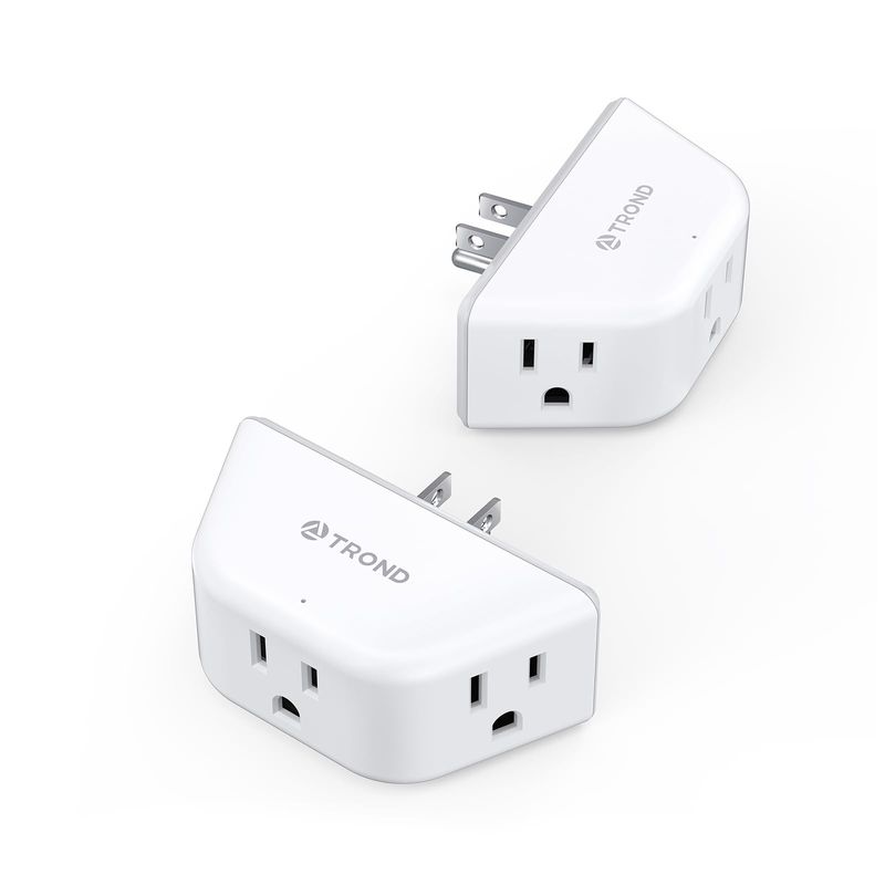 TROND Multi Plug Outlet Extender 2 Pack - Electrical Wall Outlet ...